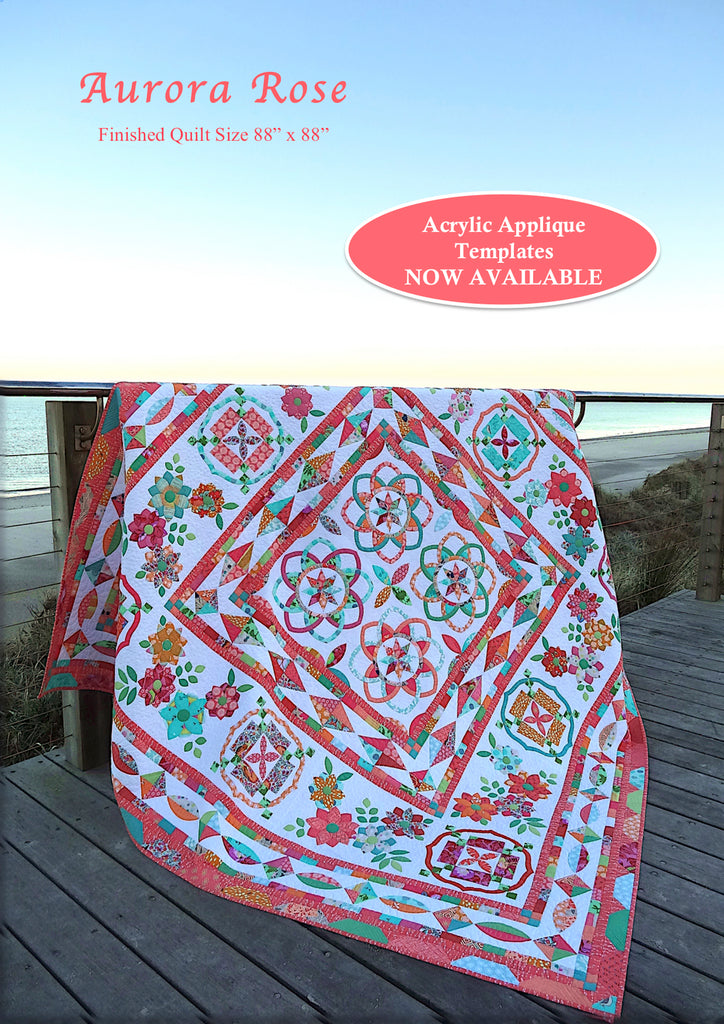Aurora Rose Quilt Book Pattern – Rachelle Denneny Designs